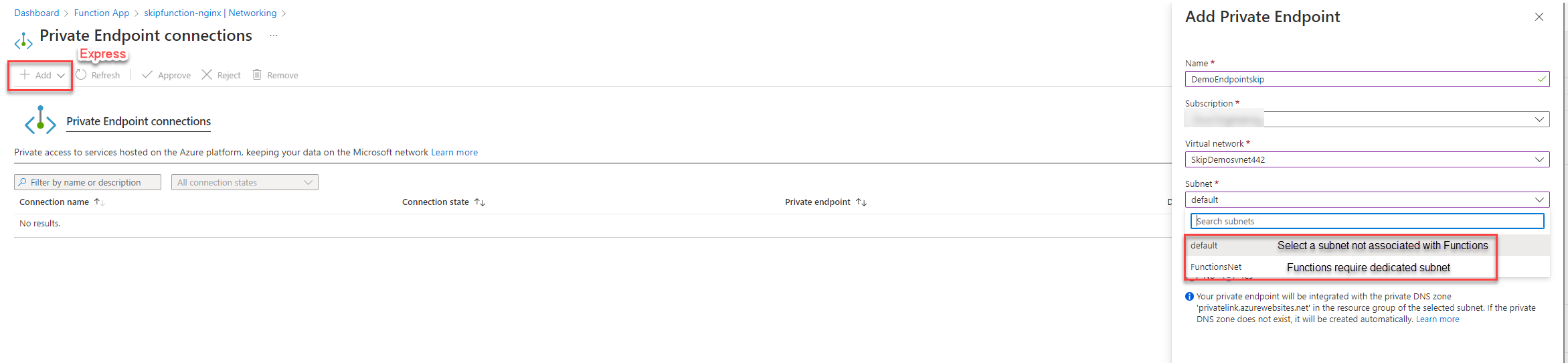 Securely Connect To Private Endpoint Azure Functions Applications Netfoundry