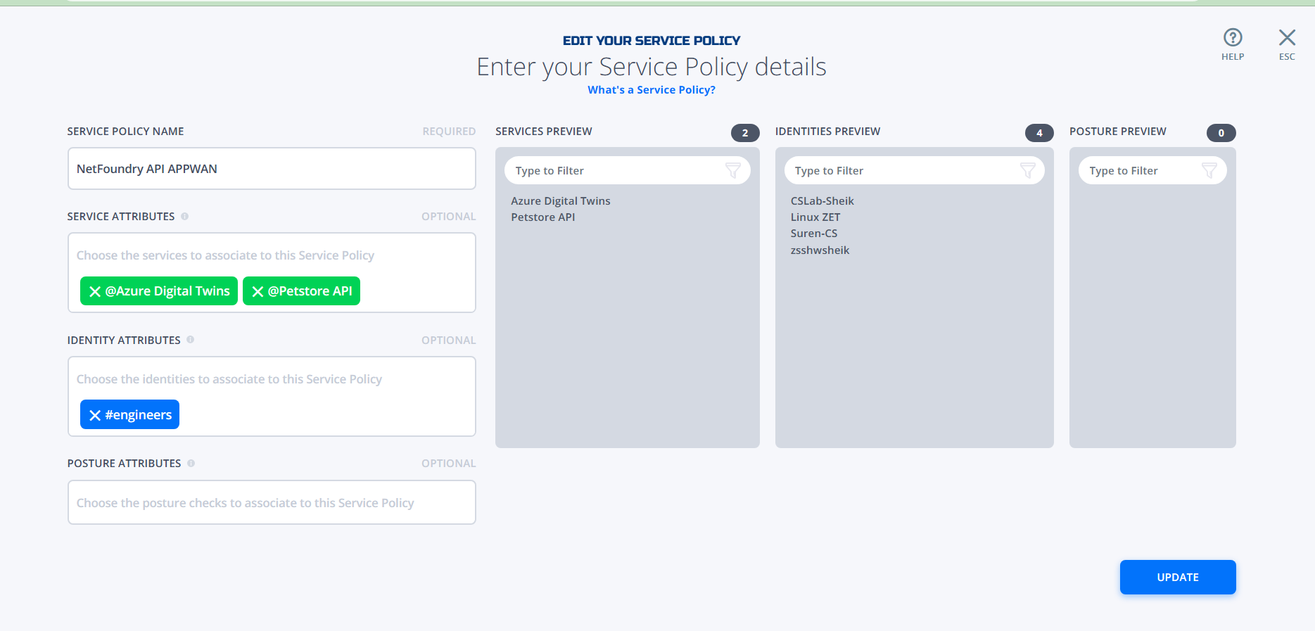 Create and Manage Service Policies – NetFoundry