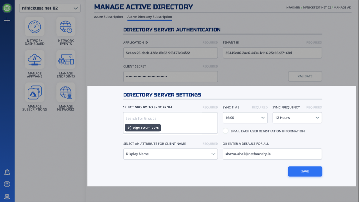 Client Sync Integration With Azure Active Directory Netfoundry 