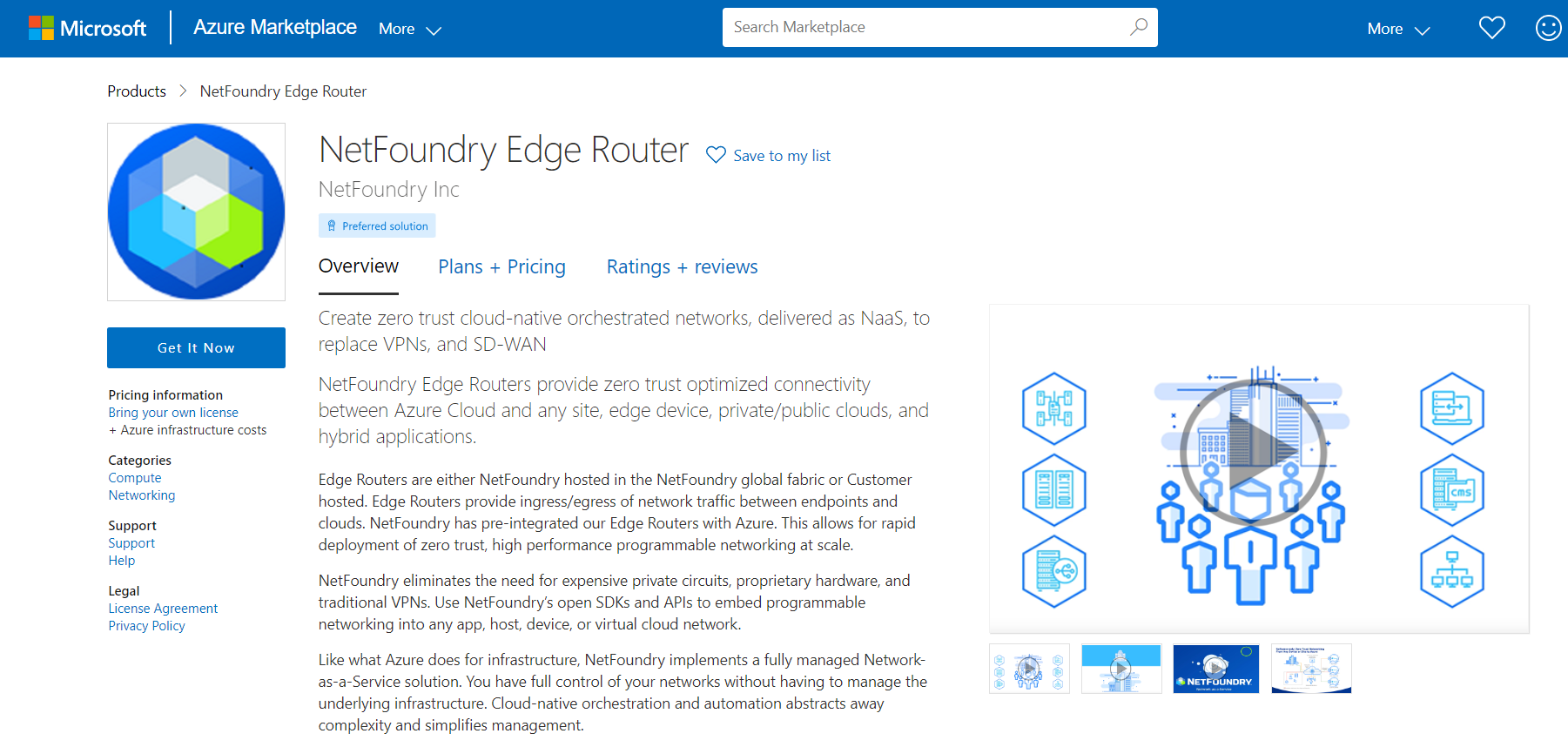 Getting started with NetFoundry Zero Trust Networking - Azure Example – NetFoundry